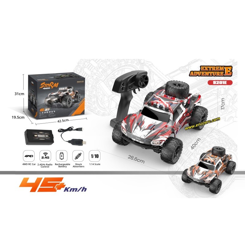 New Enoze 9201E V2 1:10 2.4G 4WD High-Speed Short Truck